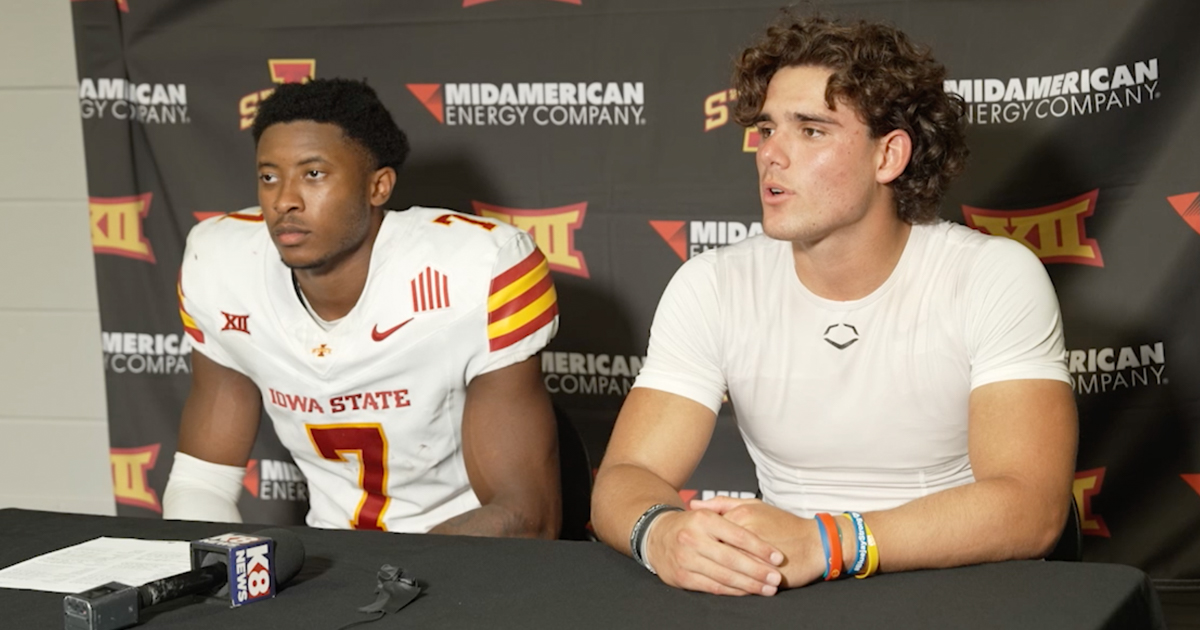 VIDEO: Rocco Becht, Tre Bell recap Iowa State's 24-16 win over Red Wolves - On3